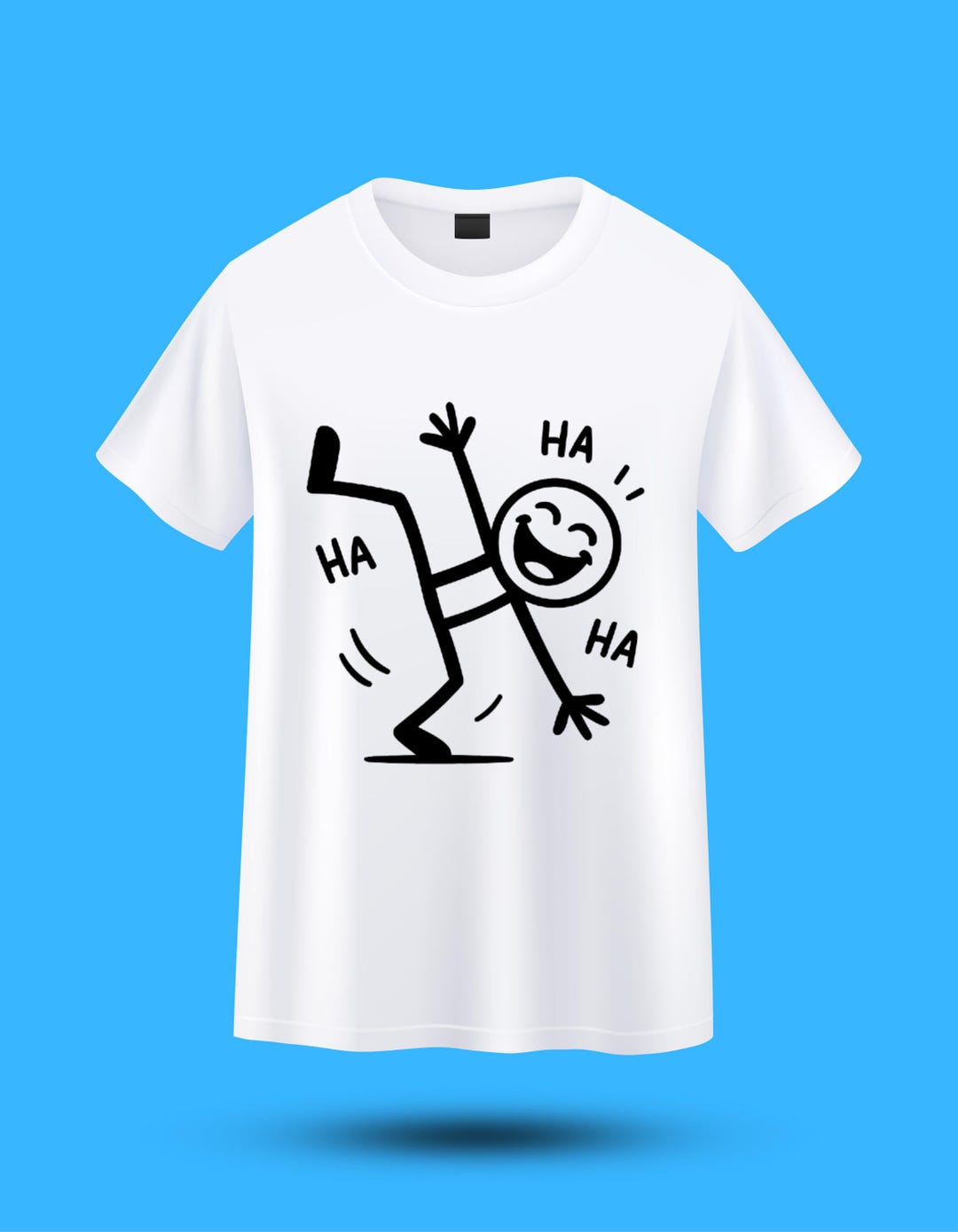 174. Funny Stickman Shirt, Humor Stick Figure Tee, Laugh Out Loud Shirt ...