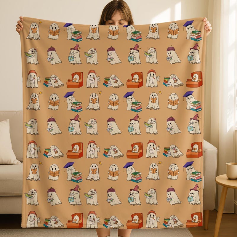 Ghost Books Blanket - Etsy
