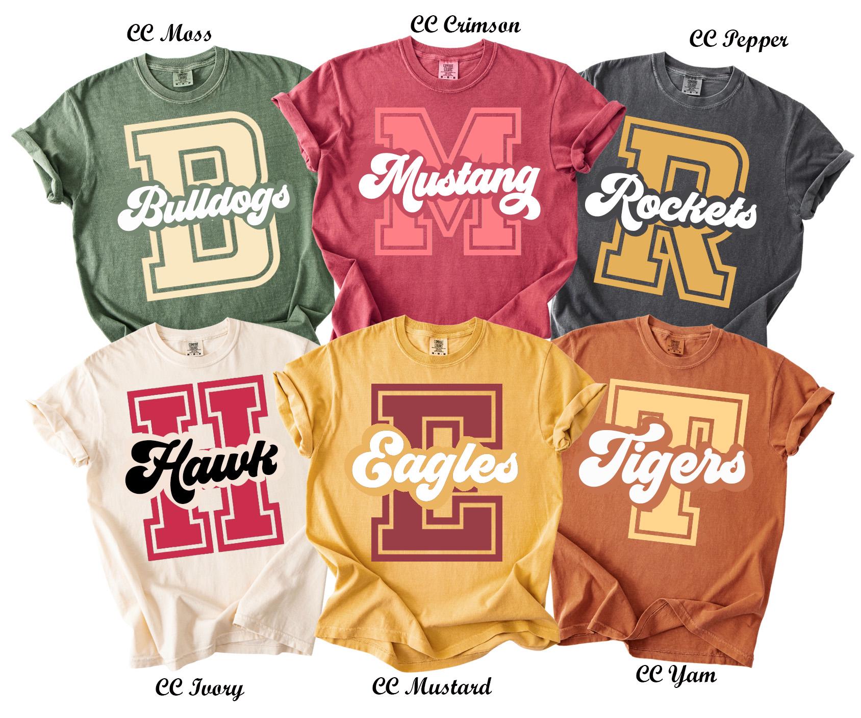 Custom Team Name Shirt,team Name Cutout of Large Varsity Style ,tigers ...