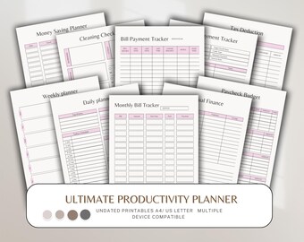 Productivity Planner Digital | Time Management System | Daily Task ...