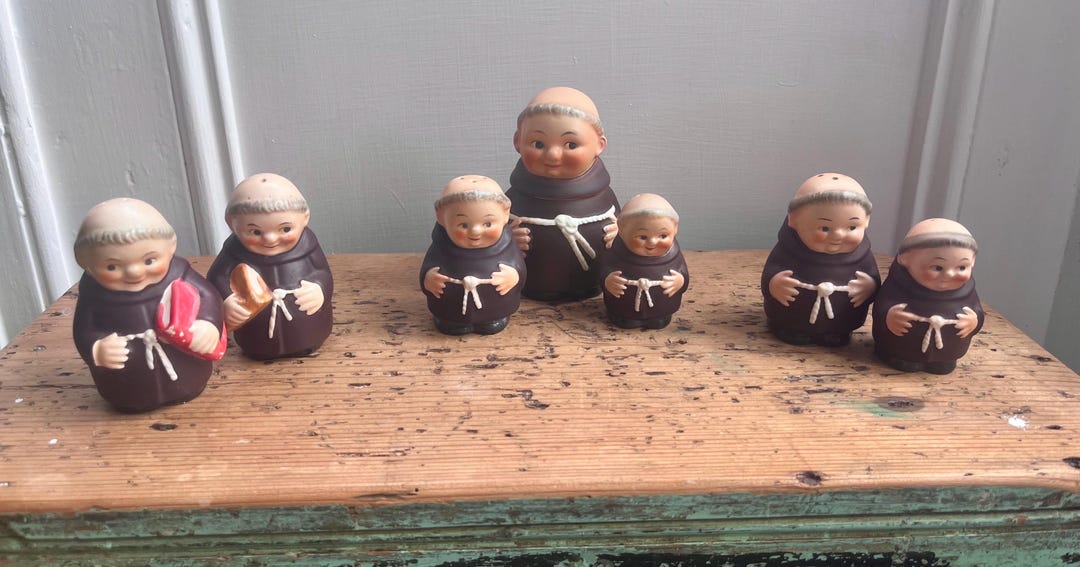 Goebel West Germany Monk Salt and Pepper Sets - Etsy