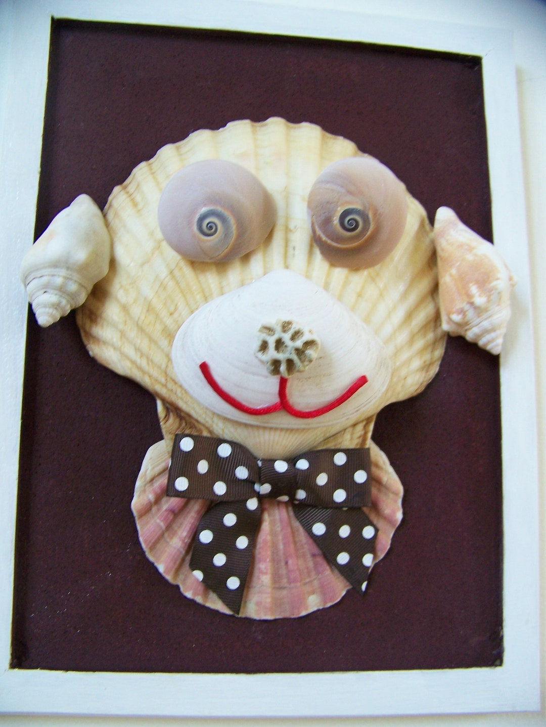 Dog Caricature Wall Art - Personalized Seashell Portrait - Whimsical ...