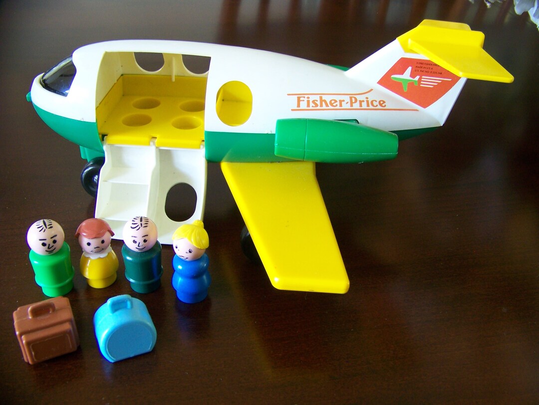 Vintage Little People Airplane 1980 Fischer Price 4 Little People & 2 ...