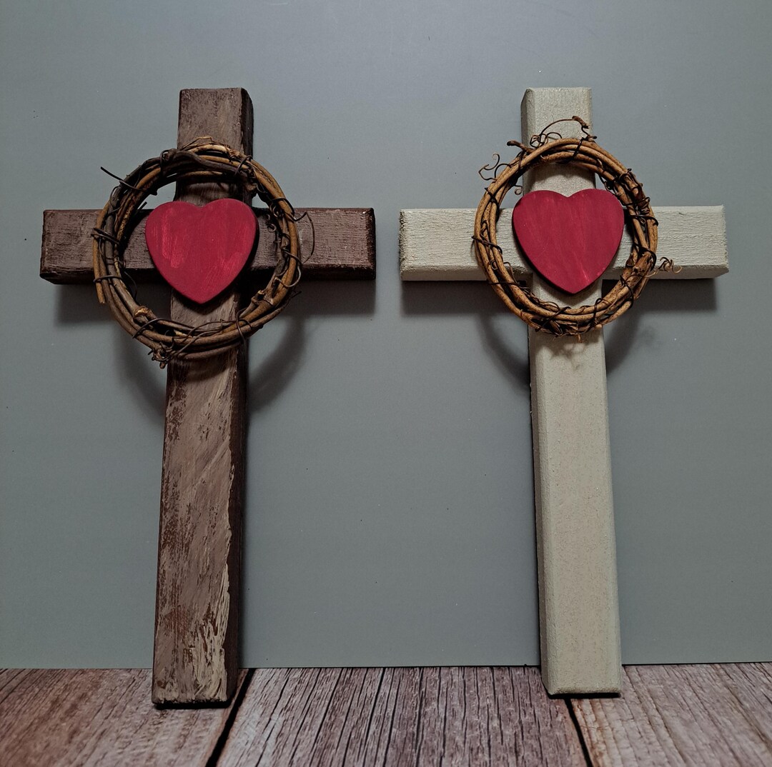 Cross With Heart, Wall Hanging, Confirmation Gift - Etsy