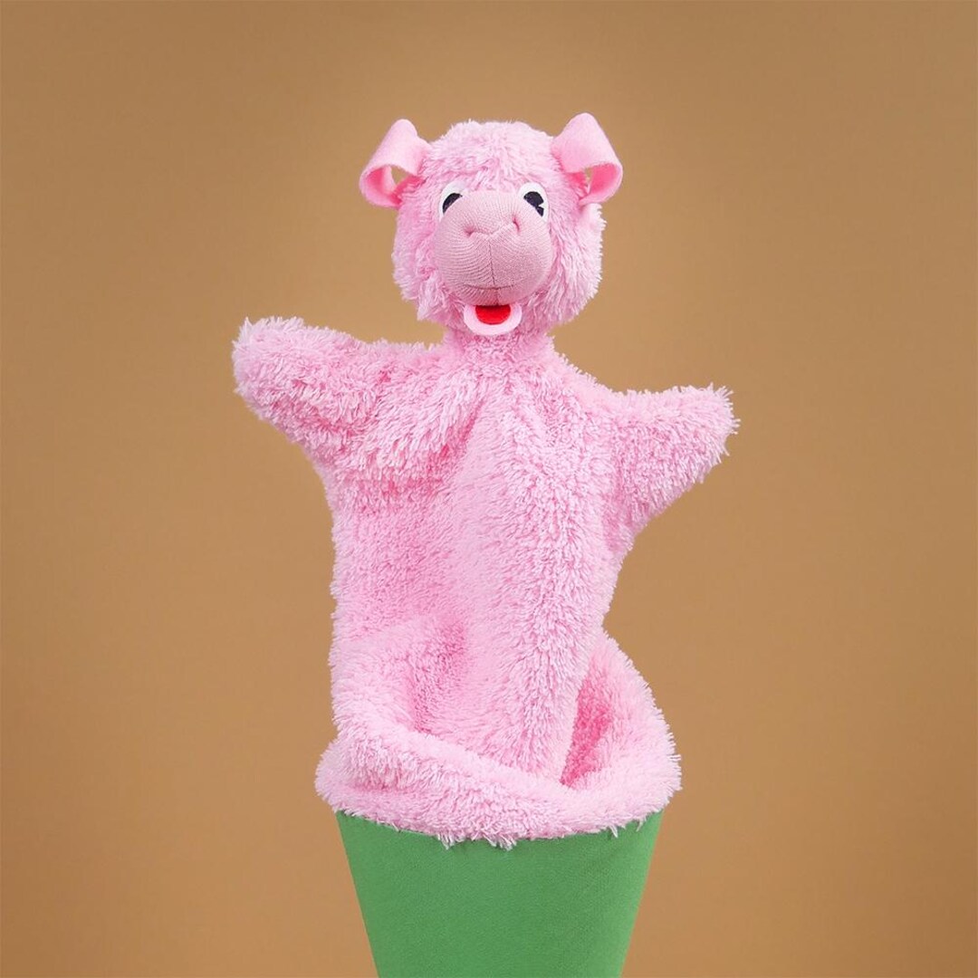 Peek-a-boo Pink Piggy Cone Puppet | Pop up Toy Puppet | Push up Stick ...