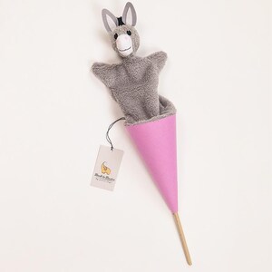 Peek-a-boo Donkey Cone Puppet | Pop up Toy Puppet | Push up Stick Hand ...