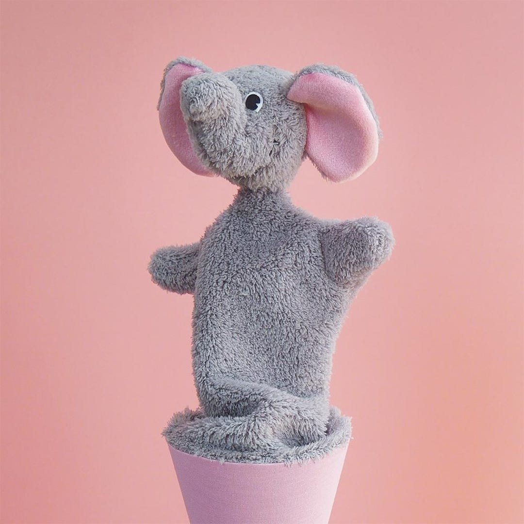 Peek-a-boo Elephant Cone Puppet | Pop up Toy Puppet | Push up Stick ...