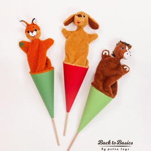 Peek-a-boo Horse Cone Puppet | Pop up Toy Puppet | Push up Stick Hand ...