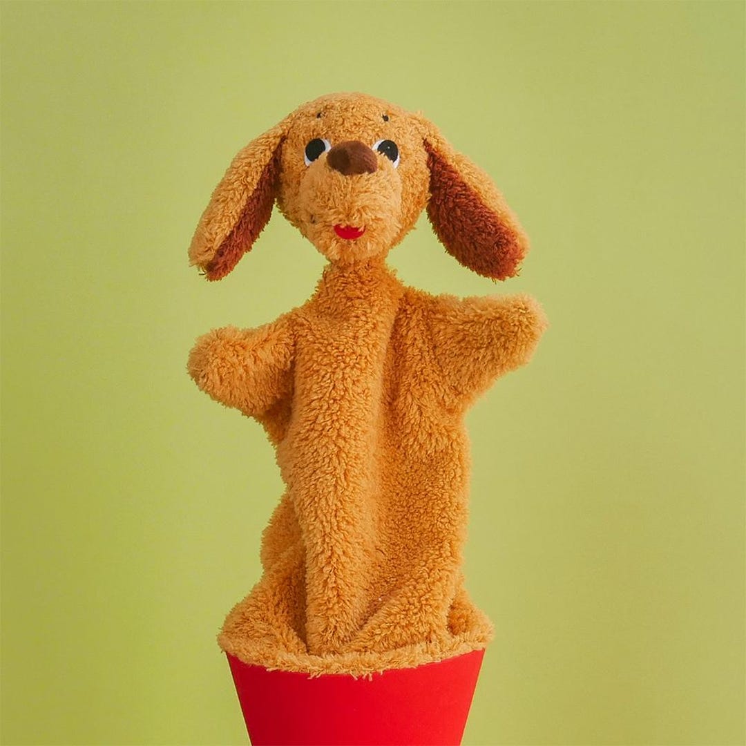 Peek-a-boo Dog Cone Puppet | Pop up Toy Puppet | Push up Stick Hand ...