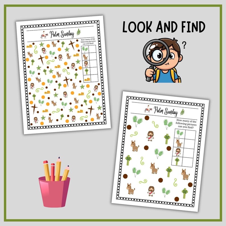 Palm Sunday Activity Packet and Scripture Study for Kids of All Ages ...