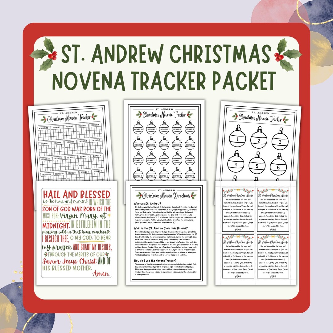 St. Andrew Christmas Novena Prayer and Tracker Packet (digital Download ...