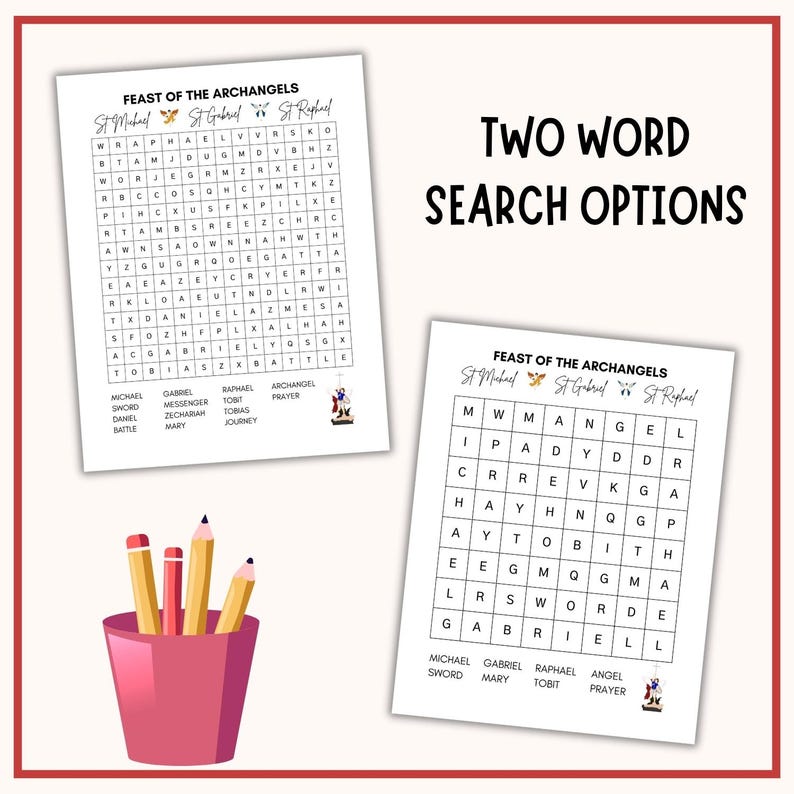 Feast of the Archangels Printable Activity Packet for Kids | Catholic ...