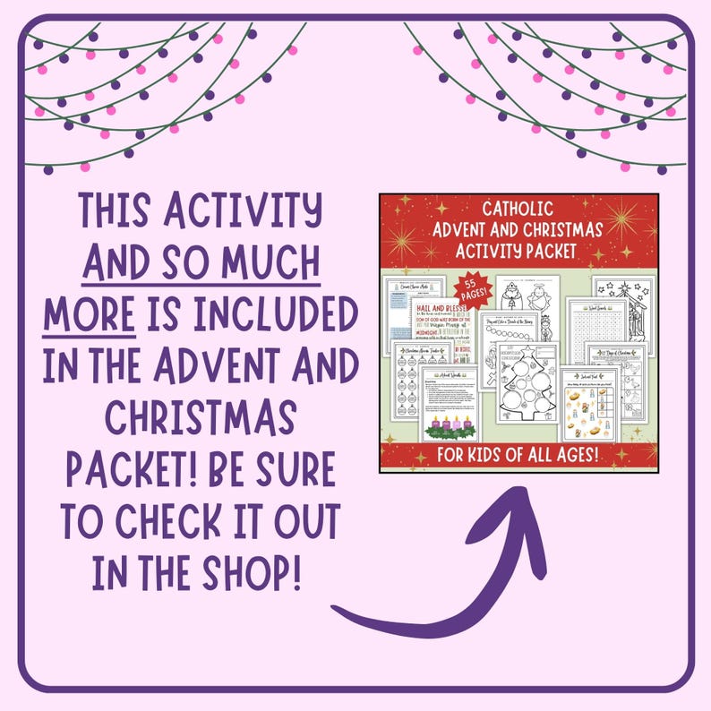 O Antiphons Advent Activity for Catholic Kids (digital Download) - Etsy
