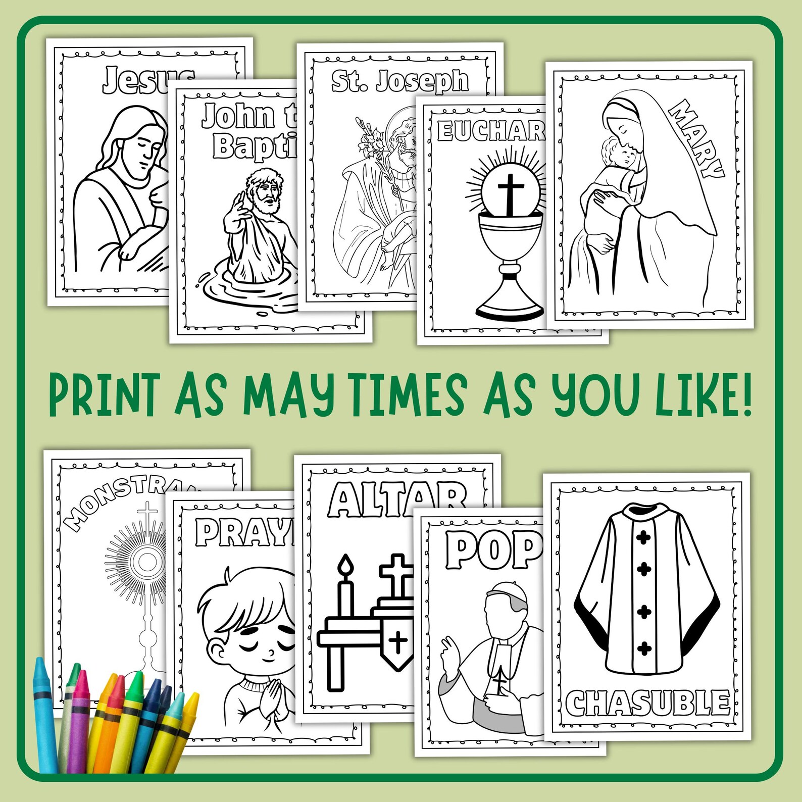 Catholic Mass Coloring Pages for Kids | Faith-based Craft | Sunday ...