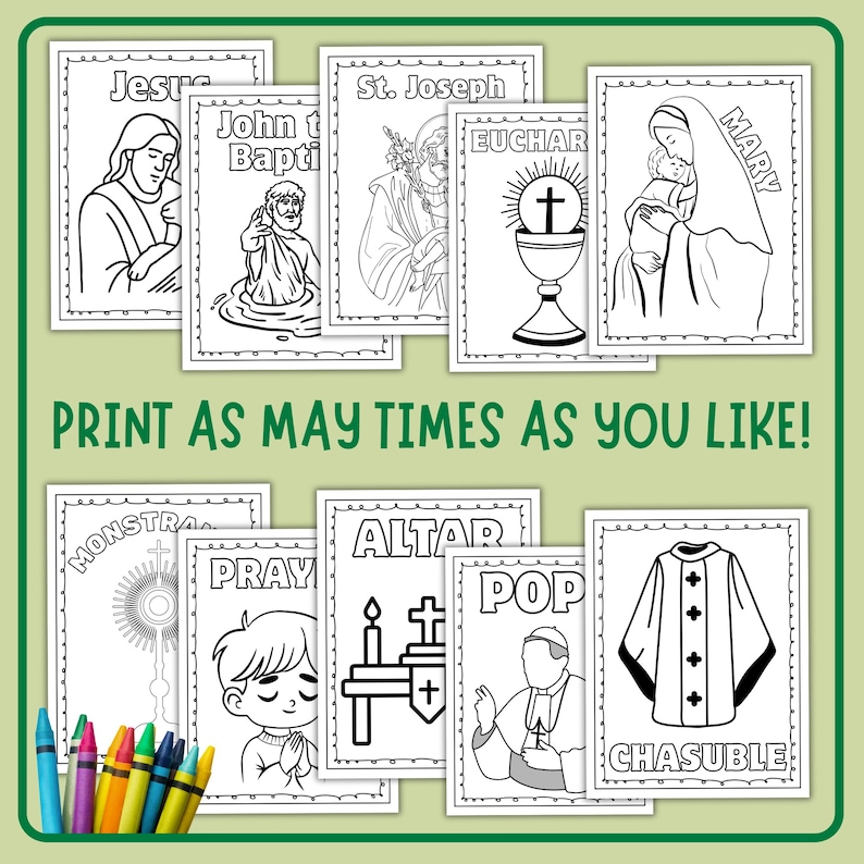 Catholic Mass Coloring Pages for Kids | Faith-based Craft | Sunday ...