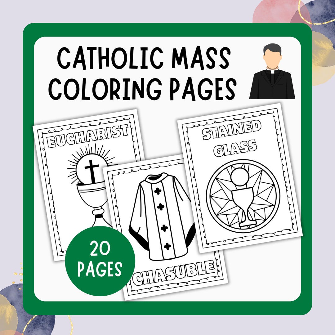 Catholic Mass Coloring Pages for Kids | Faith-based Craft | Sunday ...