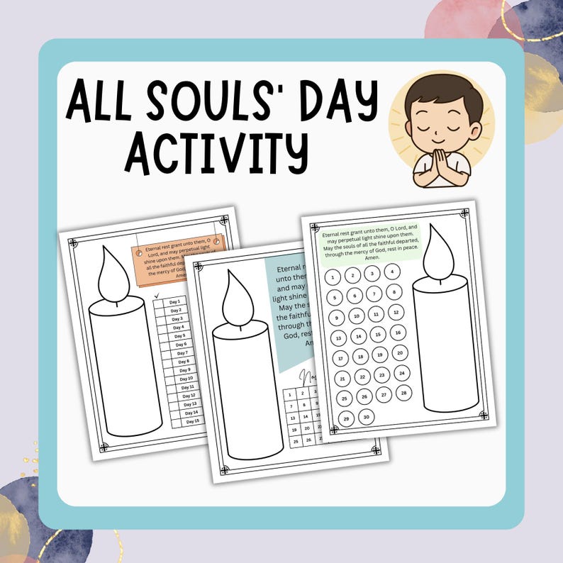 All Souls Day Prayer Activity for Catholic Kids (digital Download) - Etsy