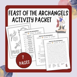 Feast of the Archangels Printable Activity Packet for Kids | Catholic ...