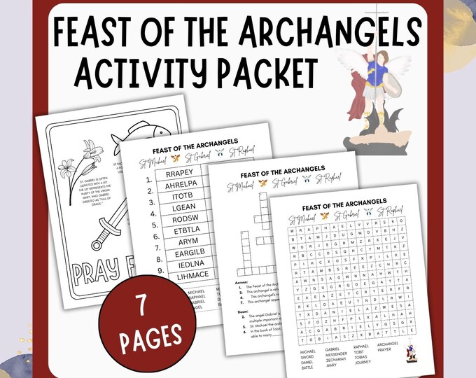 Feast of the Archangels Activities Kids Printable Catholic Michaelmas ...