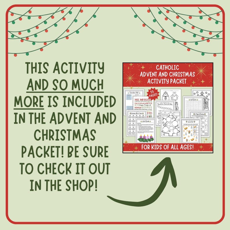12 Days of Christmas Activity for Catholic Kids (digital Download) - Etsy