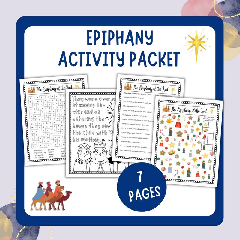 Epiphany for Kids Activities - Etsy UK