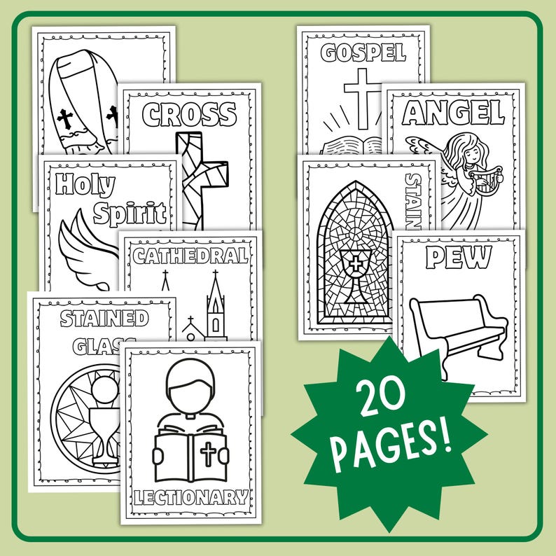 Catholic Mass Coloring Pages for Kids | Faith-based Craft | Sunday ...