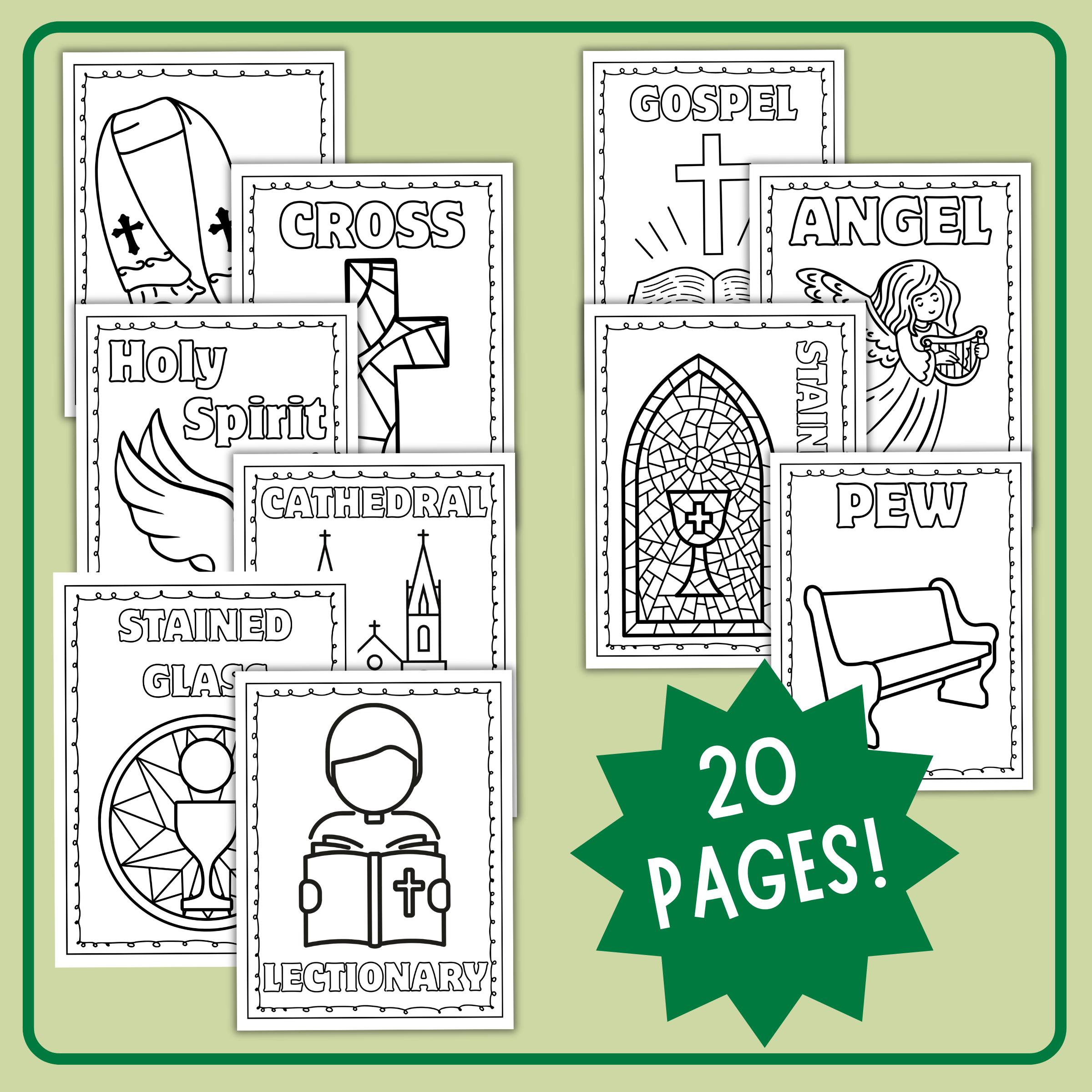 Catholic Mass Coloring Pages for Kids | Faith-based Craft | Sunday ...