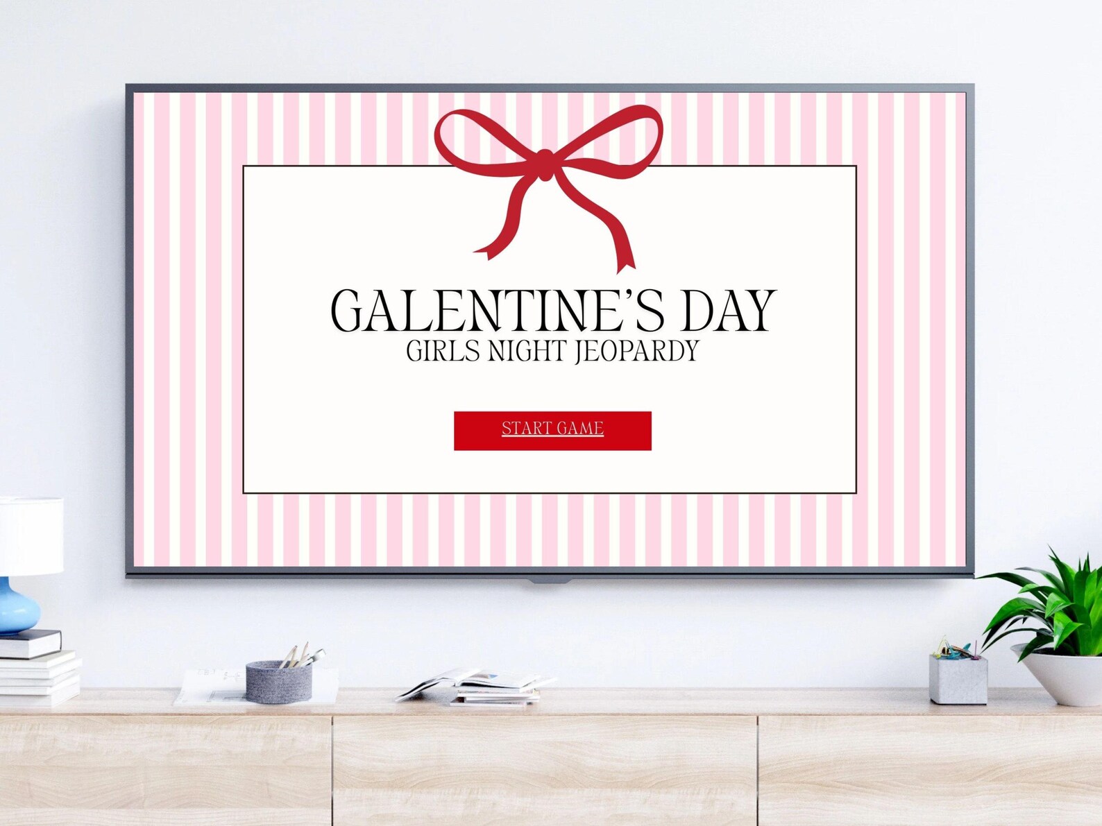 Galentines Day Jeopardy Game Template L Valentines Day Party Trivia ...