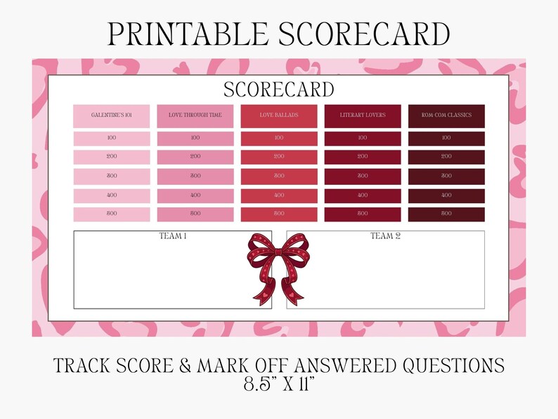 Galentines Day Jeopardy Game Template | Valentines Day Party Trivia ...