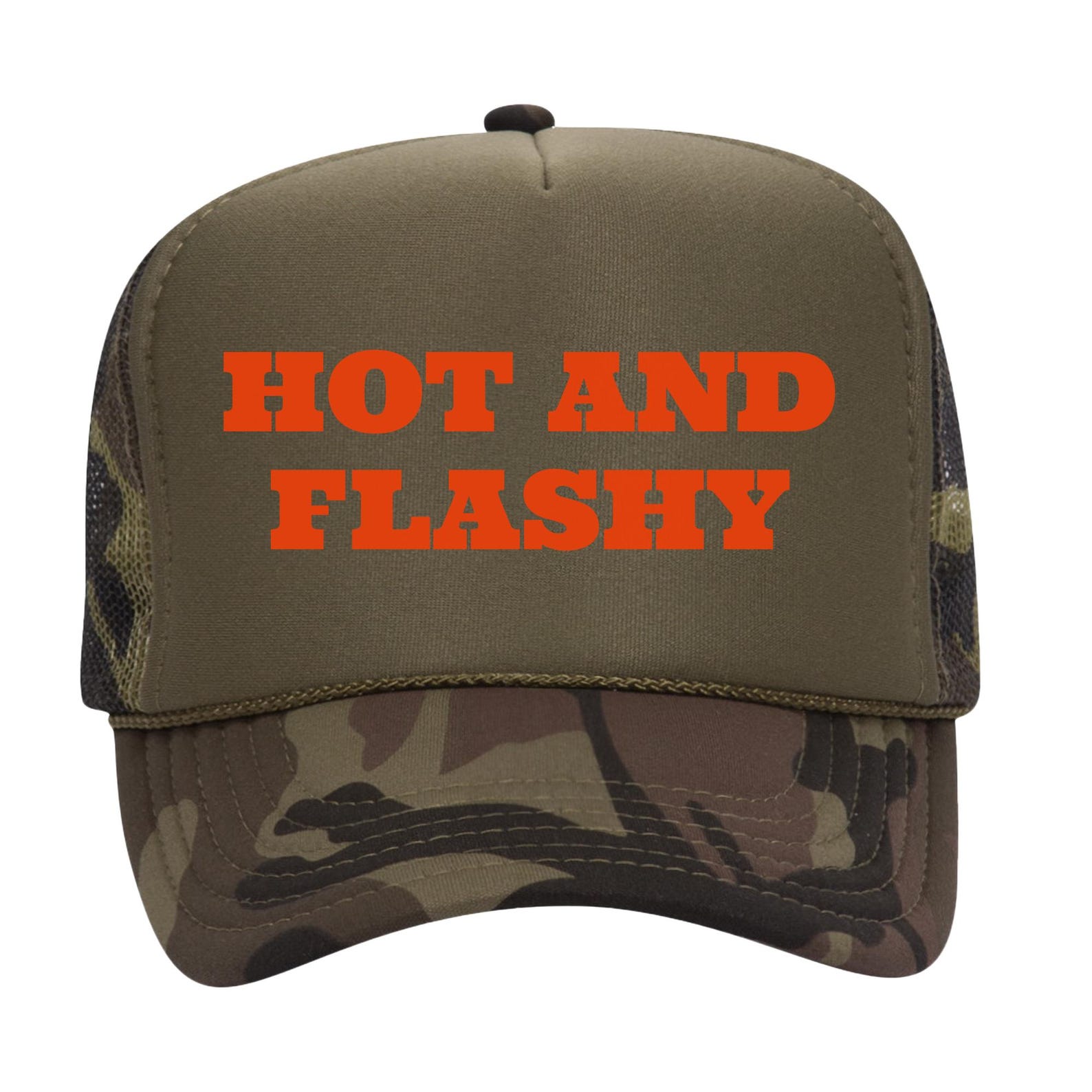 Hot and Flashy Trucker Hat - Funny Trucker Hat (pick Your Colors) - Etsy