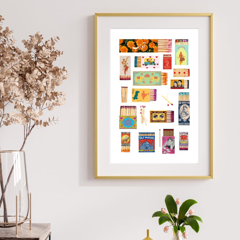 Indian Matchbox Print | Pakistan Matchbox | Vintage India | Indian Wall ...