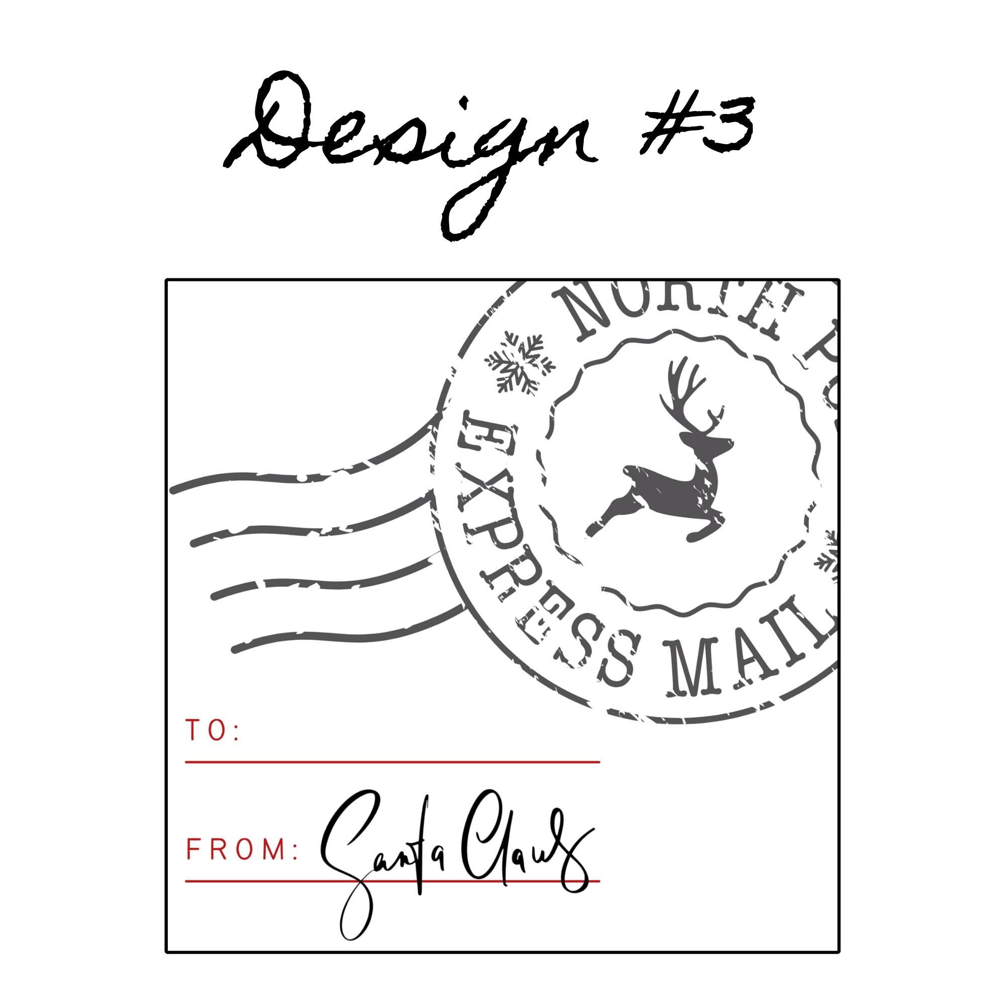 Custom Christmas Present Sticker | Personalized Santa Gift Label ...