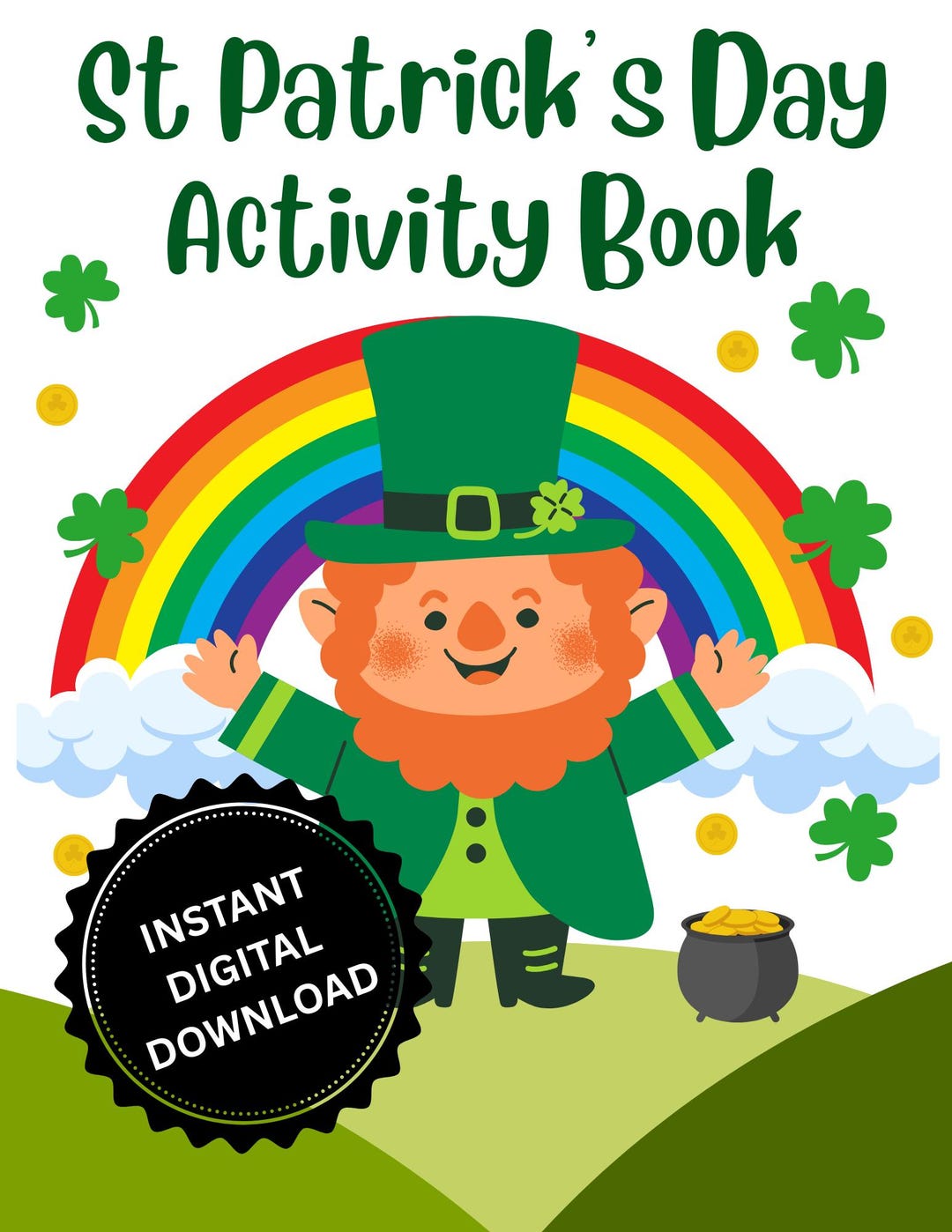 St. Patrick’s Day Activity Book for Kids – Coloring, Puzzles, Games ...