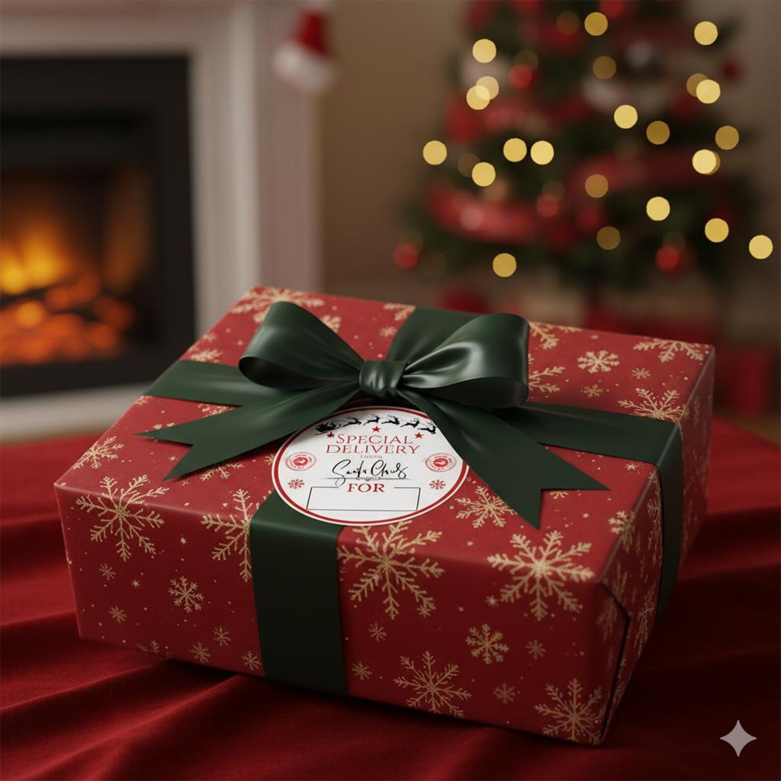 Custom Christmas Present Sticker | Personalized Santa Gift Label ...