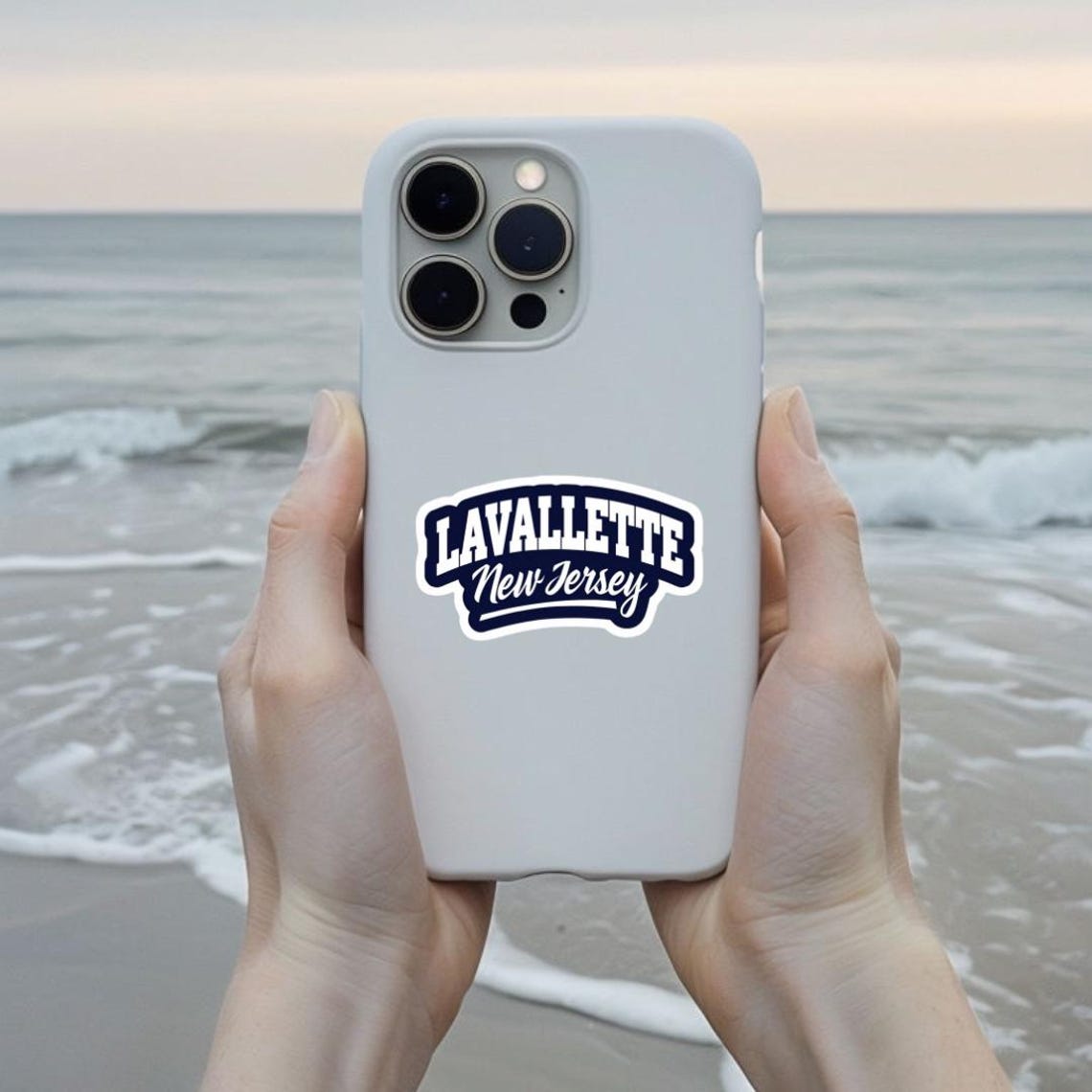 Personalized Beach Town Vinyl Sticker - Custom Summer Decal - Etsy