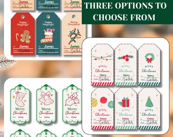 Custom Christmas Present Sticker | Personalized Santa Gift Label ...