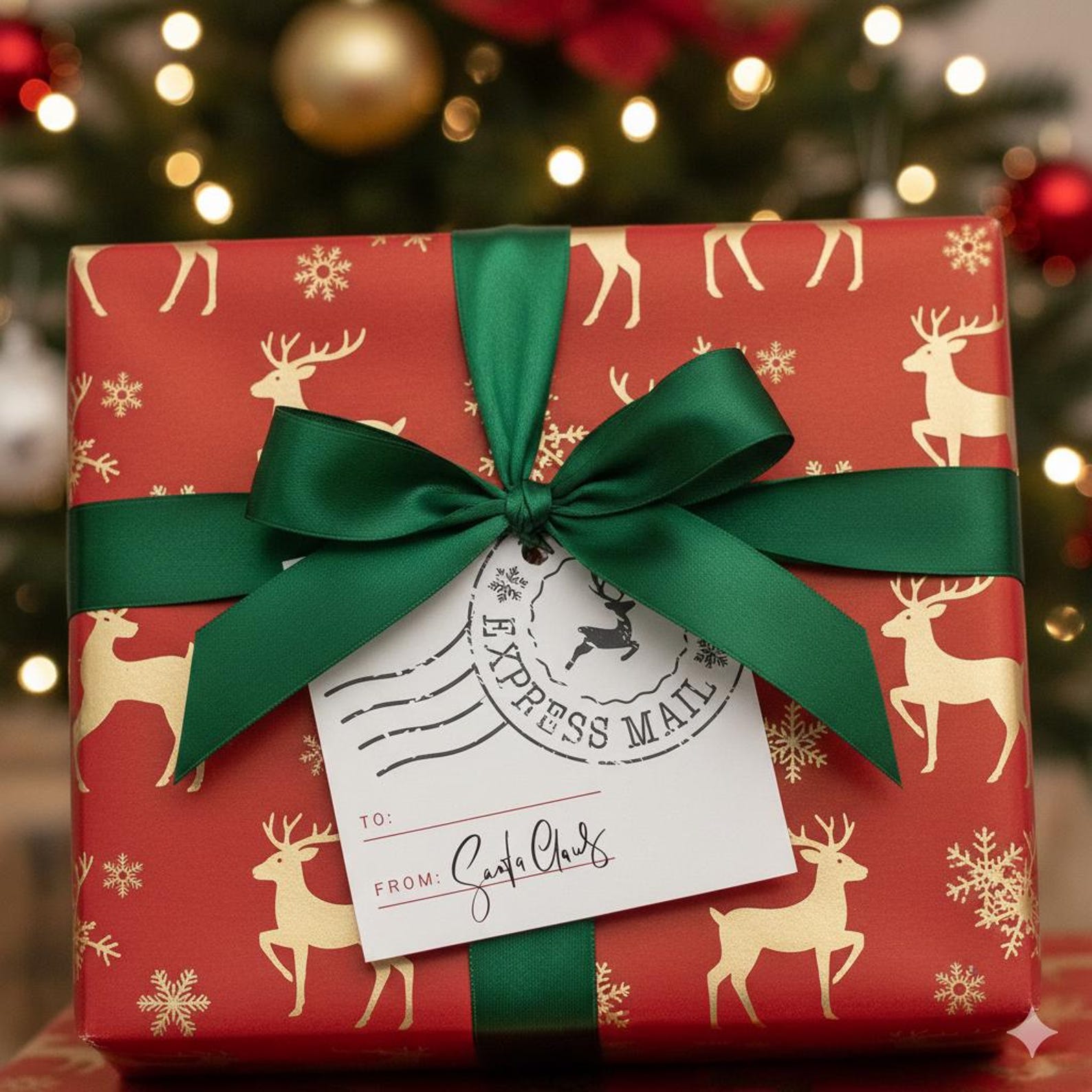 Custom Christmas Present Sticker | Personalized Santa Gift Label ...