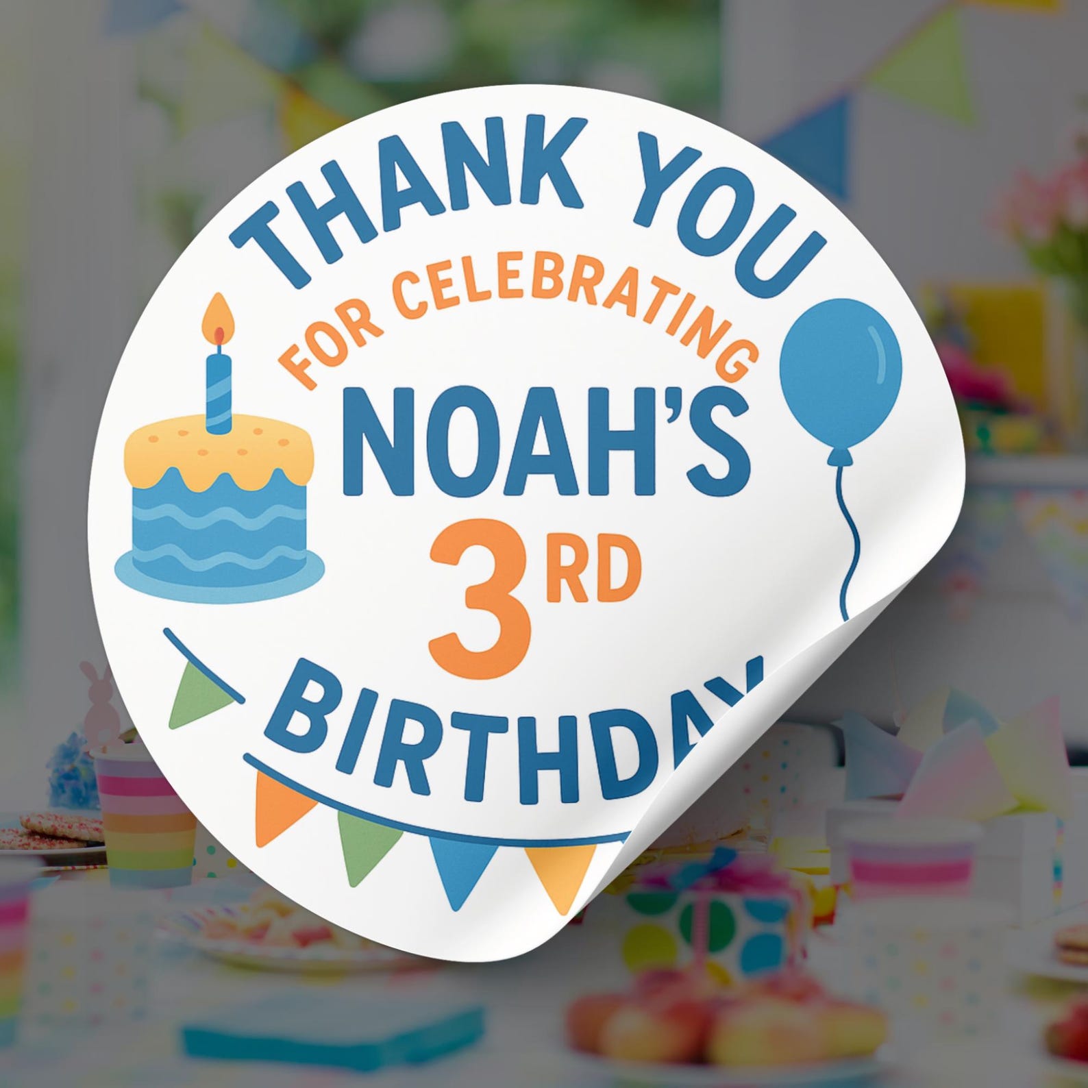 Custom Birthday Stickers – Personalized Party Favor Labels – Kids ...