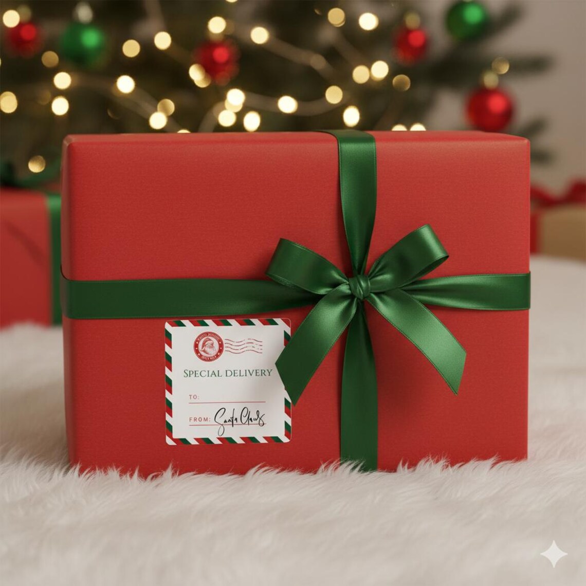Custom Christmas Present Sticker | Personalized Santa Gift Label ...