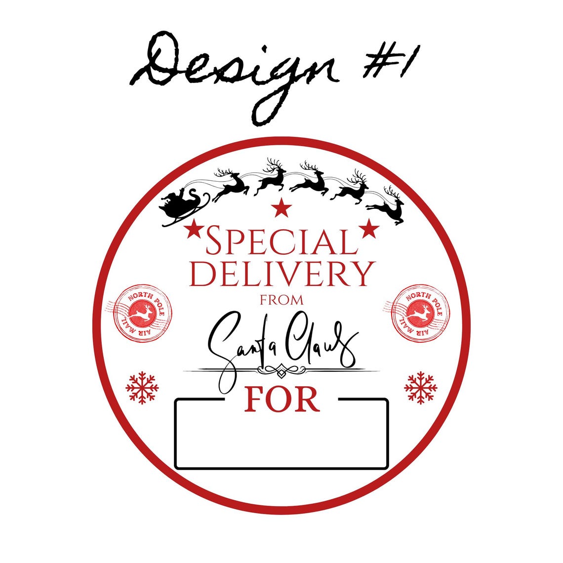 Custom Christmas Present Sticker | Personalized Santa Gift Label ...