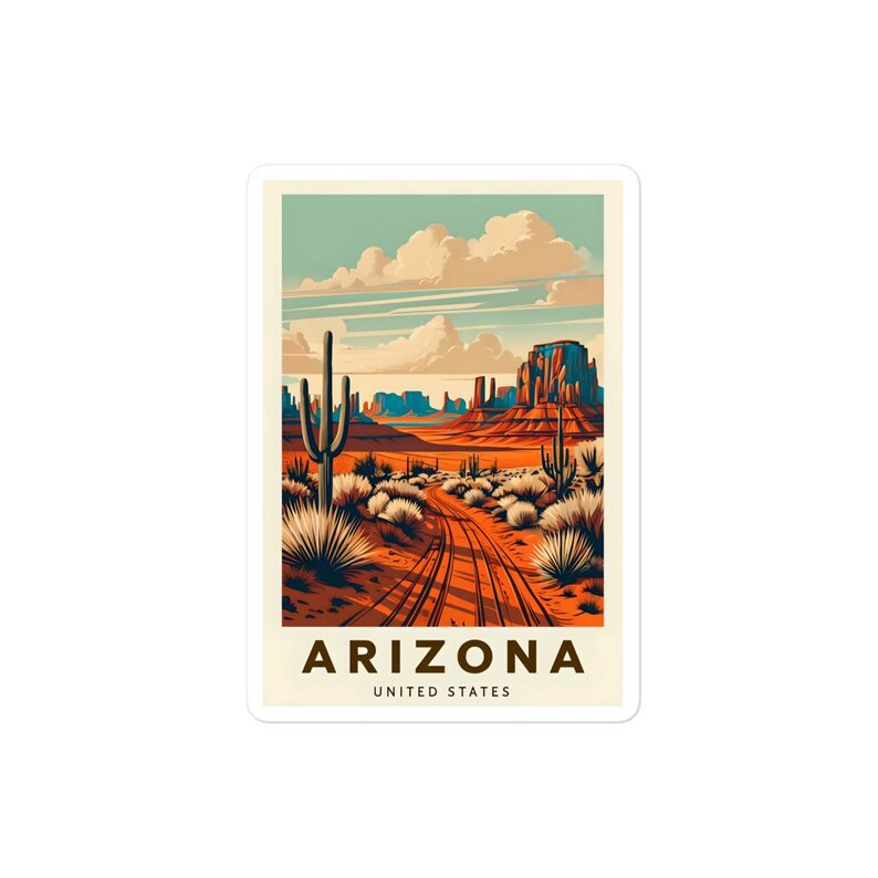 Arizona WPA Poster Style Travel Sticker - Etsy