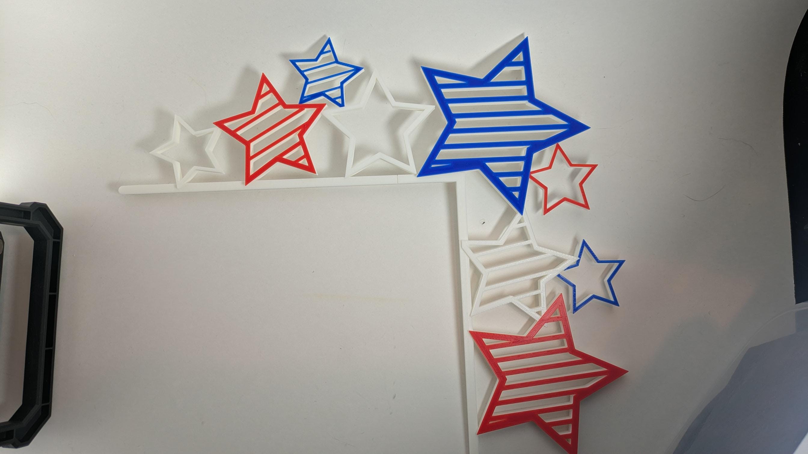 Patriotic 3D Printed Door Frame Corner Stars – Red, White & Blue – 4th ...