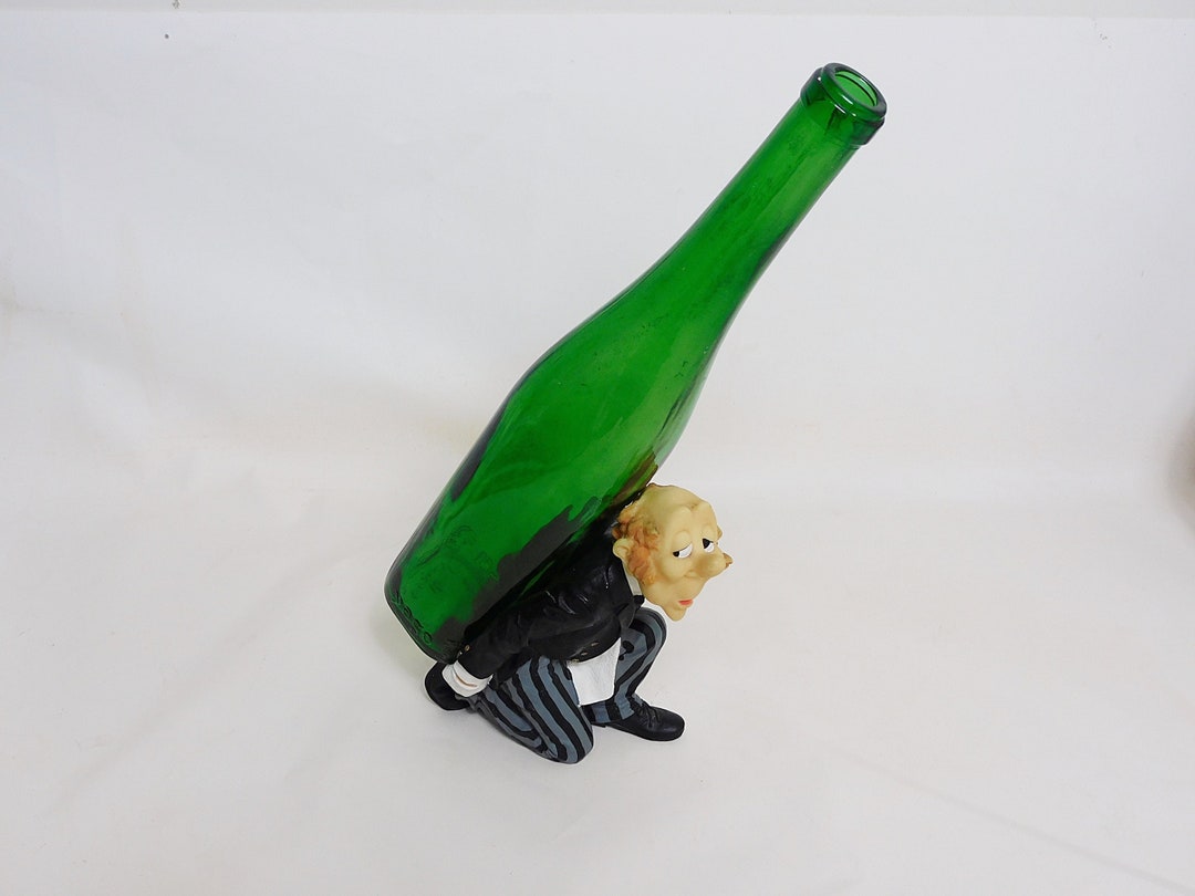 Vintage Cast Ceramic Kneeling Butler Bottle Holder - Etsy