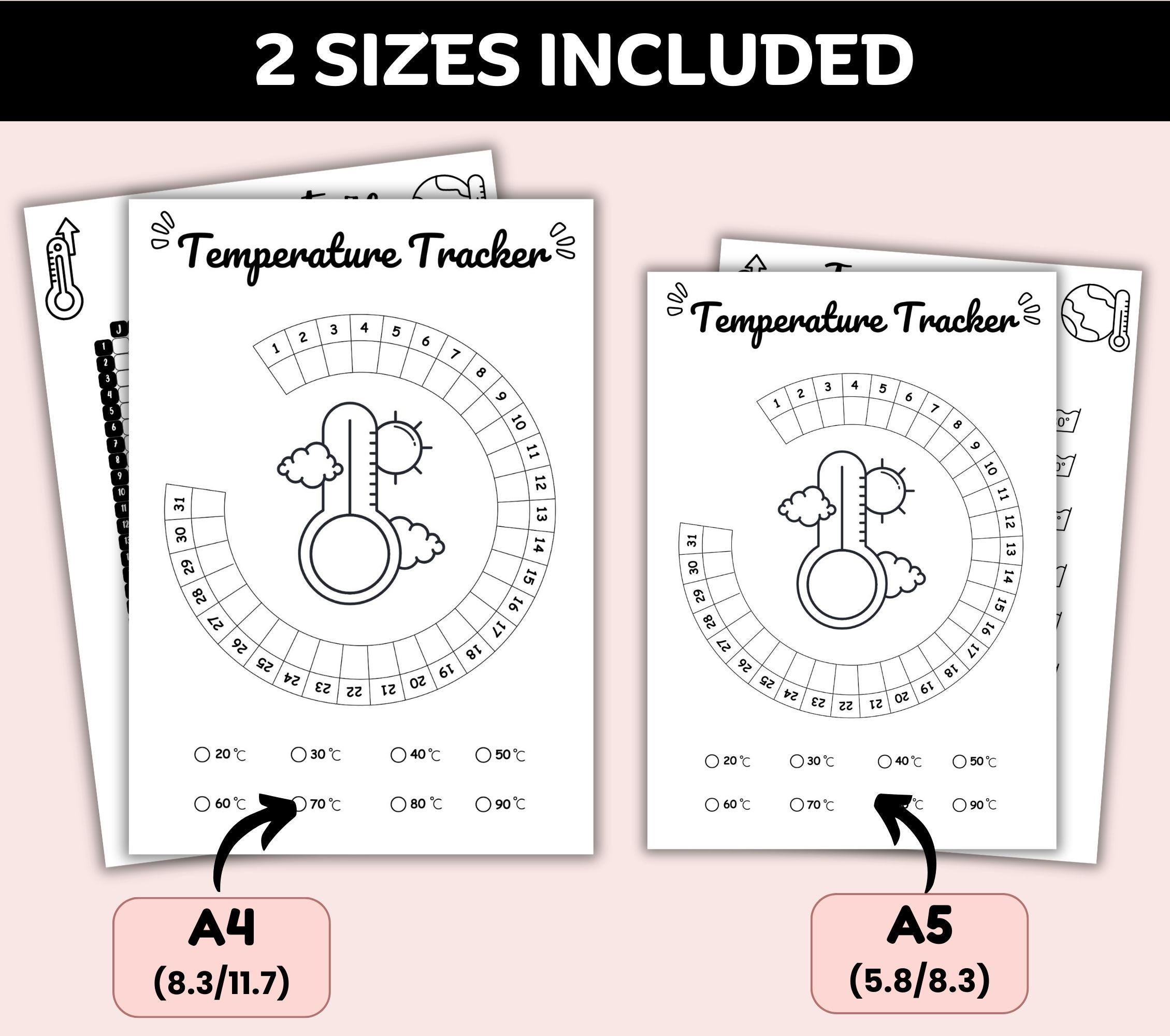 Temperature Tracker Printable: Daily Weather Log (PDF) - Etsy