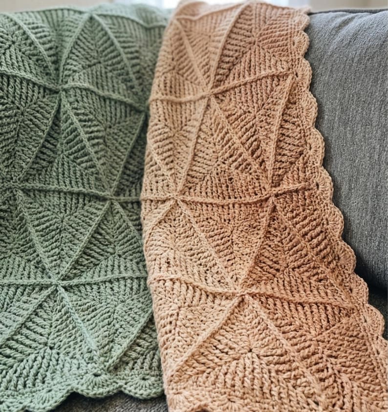 Geometric Prism Blanket Crochet Pattern, Textured Cozy Keepsake (PDF ...