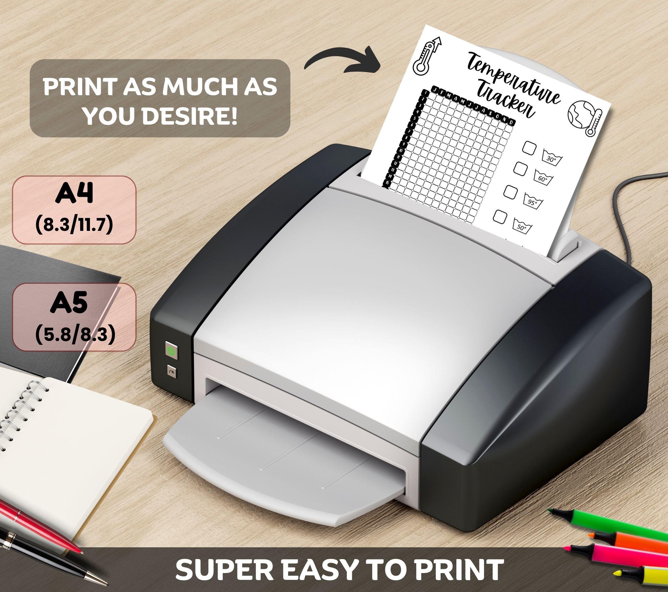 Temperature Tracker Printable: Daily Weather Log (PDF) - Etsy