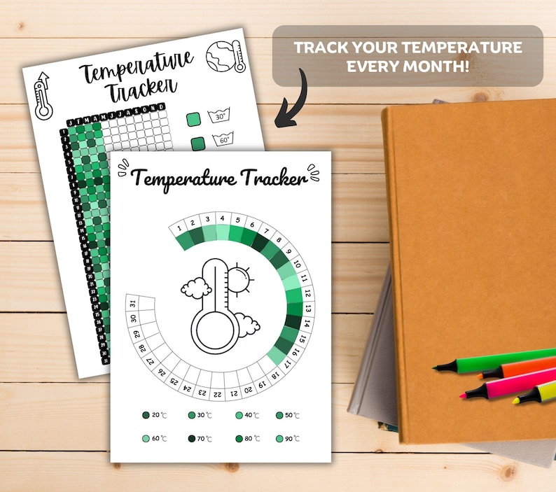 Temperature Tracker Printable: Daily Weather Log (PDF) - Etsy