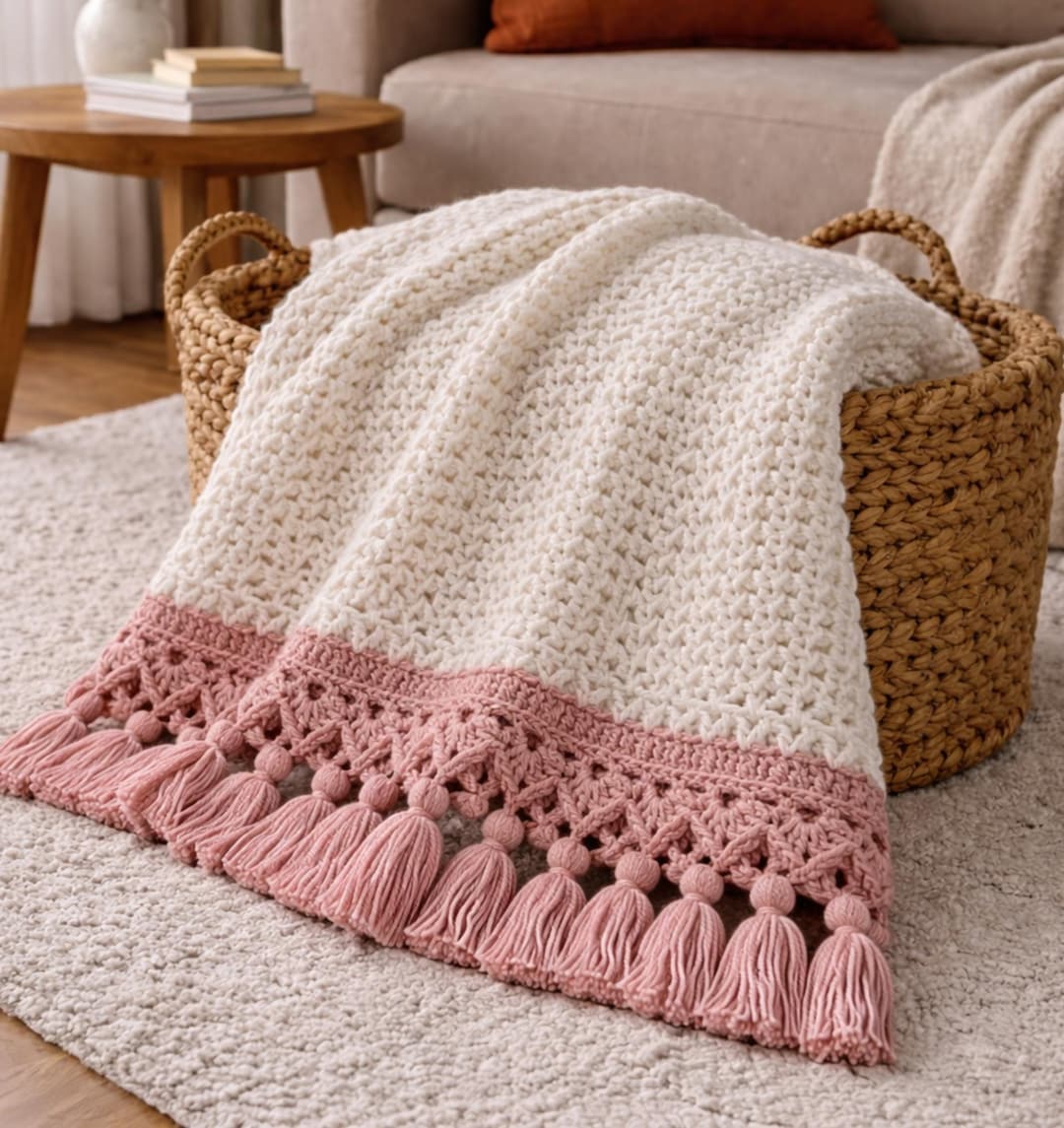 Easy Crochet Blanket Pattern, V-stitch Crochet Baby Blanket Pattern ...