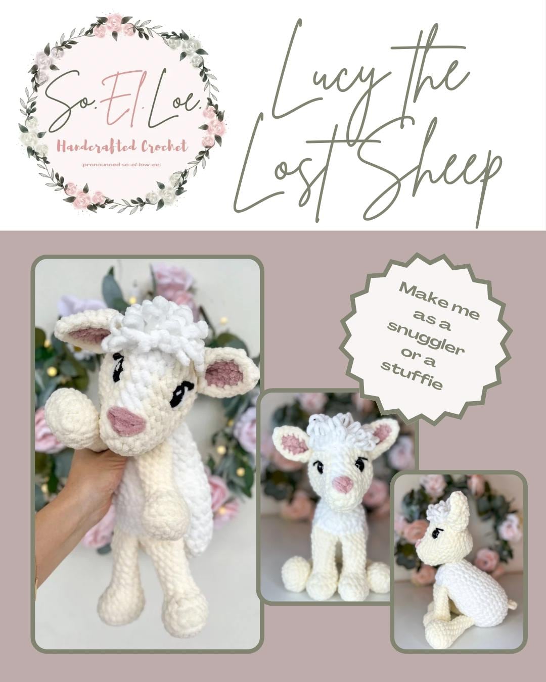 Crochet Pattern— Sheep Snuggler and Stuffie - Etsy