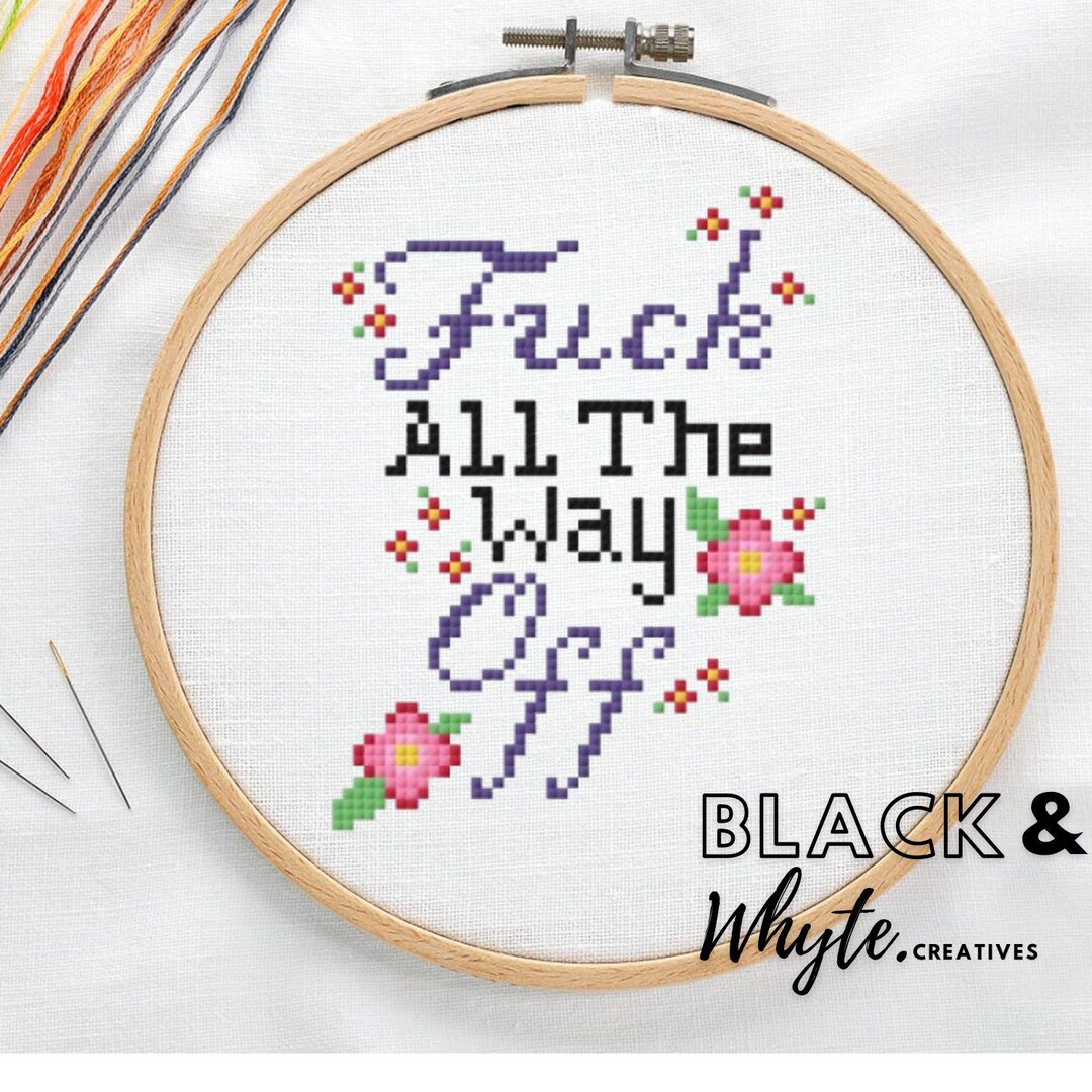 FATWO Swearing Cross Stitch Pattern - Etsy